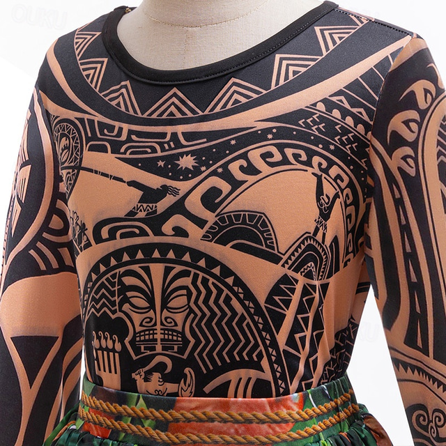Moana Maui Costume Skin Suit Bodysuits Movie TV Theme Costumes Movie ...