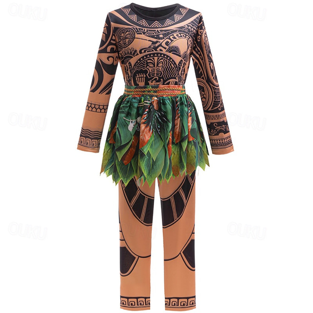 Moana Maui Costume Skin Suit Bodysuits Movie TV Theme Costumes Movie ...