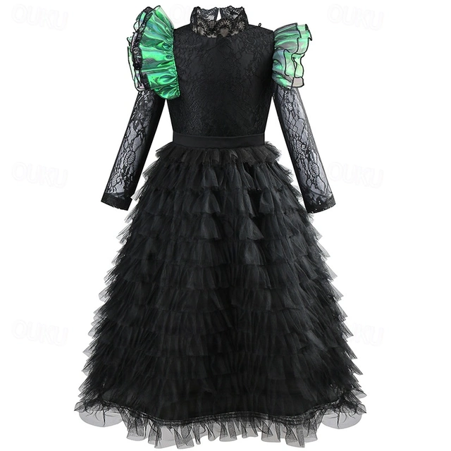 Witch Fairy Elphaba Dress Tulle Dresses Movie Cosplay Costume Carnival ...