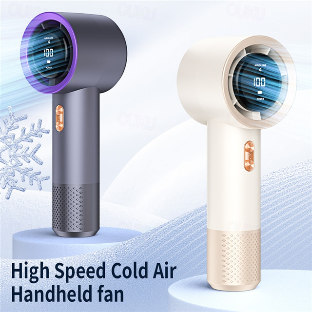 High-Speed Handheld Fan – 199-Speed Adjustable Cooling & Heating Modes ...