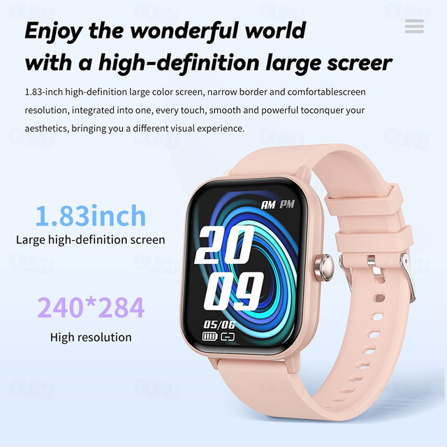 iMosi G42 Smart Watch 1.83 inch Smartwatch Fitness Running Watch ...