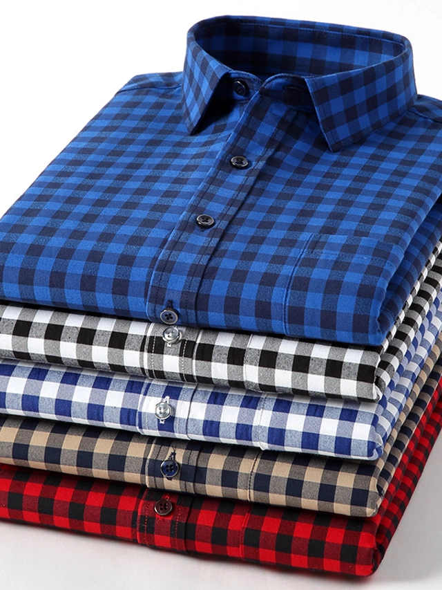 chemise habillée pour homme chemise à carreaux imprimés graphiques col ...