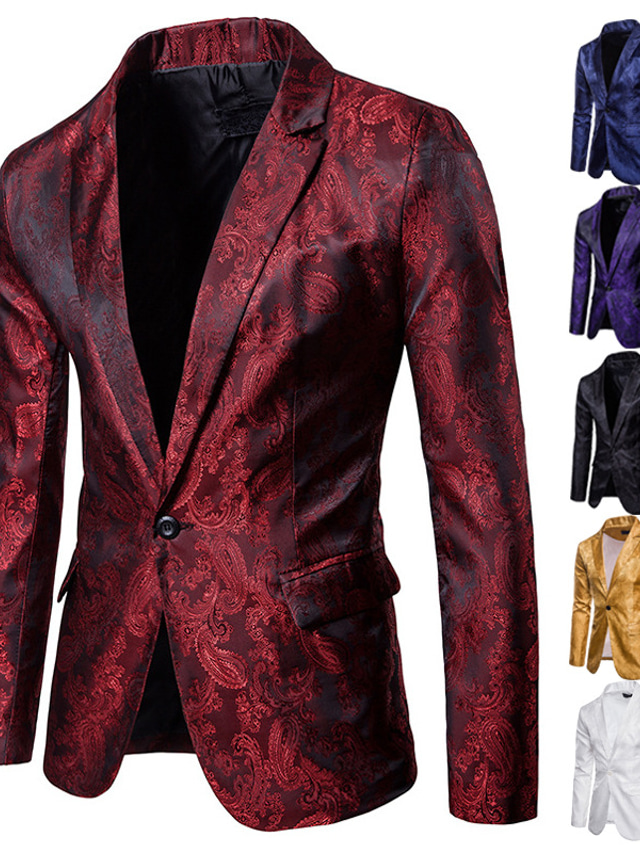 Men's Blazer Cocktail Attire Thermal Warm Breathable Street Business ...