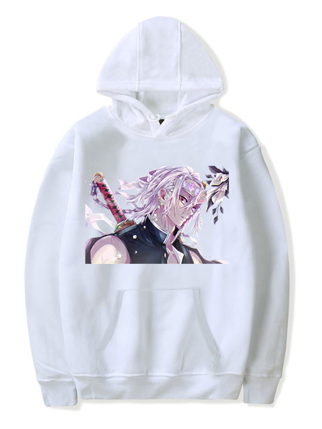 Inspired By Demon Slayer Tengen Uzui Hoodie Anime 100 Polyester Anime