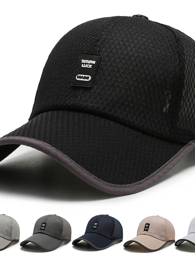 Men's Hat Baseball Cap Outdoor Daily Mesh Adjustable Buckle Pure Color ... Men's Hat Baseball Cap Outdoor Daily Mesh Adjustable Buckle Pure Color ...