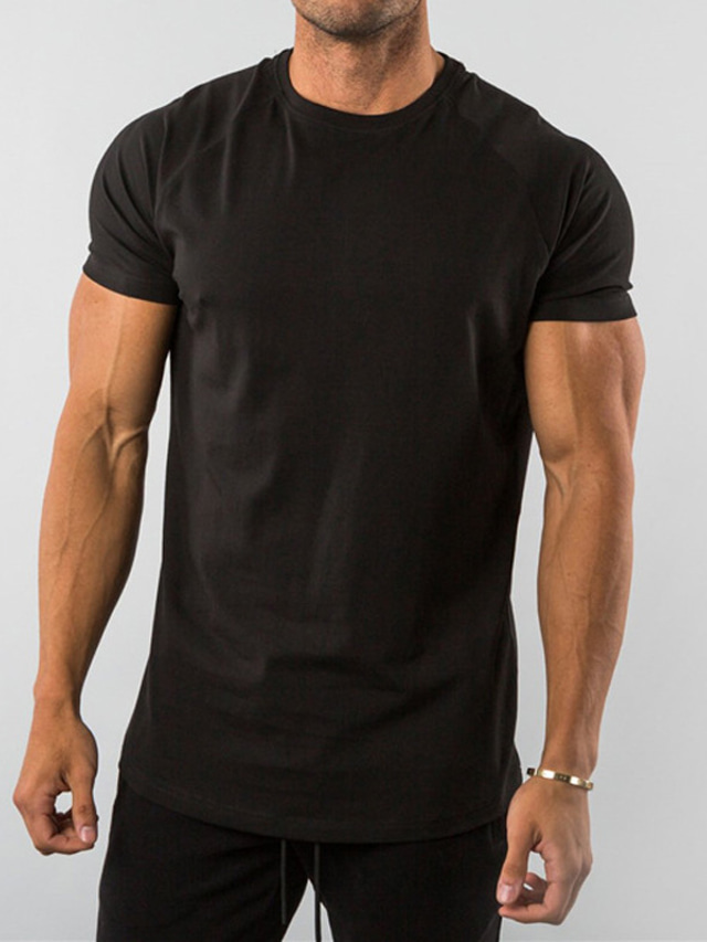 Men's 3-piece Exercise T-shirt Short Sleeve Gym Toning Muscle Shirt ...