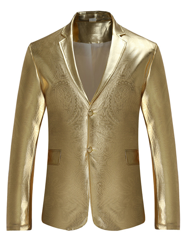 Men's Fashion Sparkle Blazer Jacket Regular Tailored Fit Solid Colored ...
