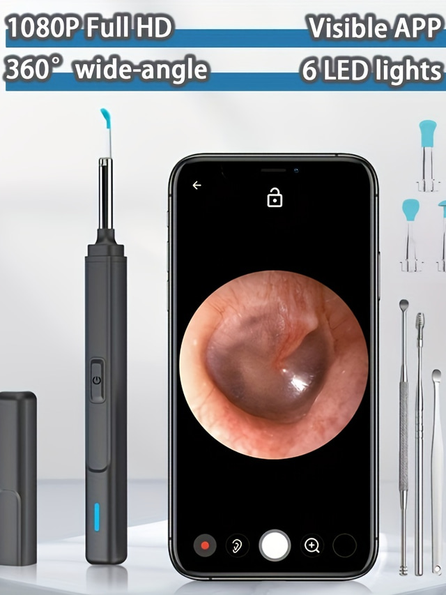 Smart Visual Ear Cleaner Ear Stick Endoscope Earpick Camera Otoscope ...