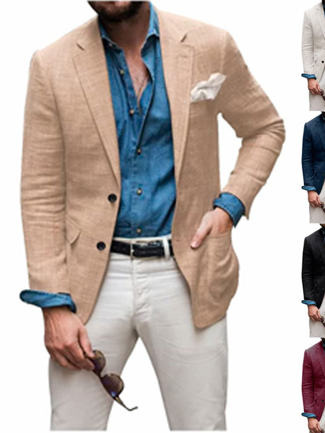 Ανδρικά Μοντέρνα Καθημερινό Λευκό Blazer Κανονικό Κατά παραγγελία ...