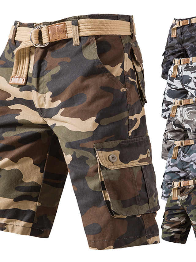 Herr Cargo-shorts Vandringsshorts Ficka Flera fickor Högsta stiga Solid ...