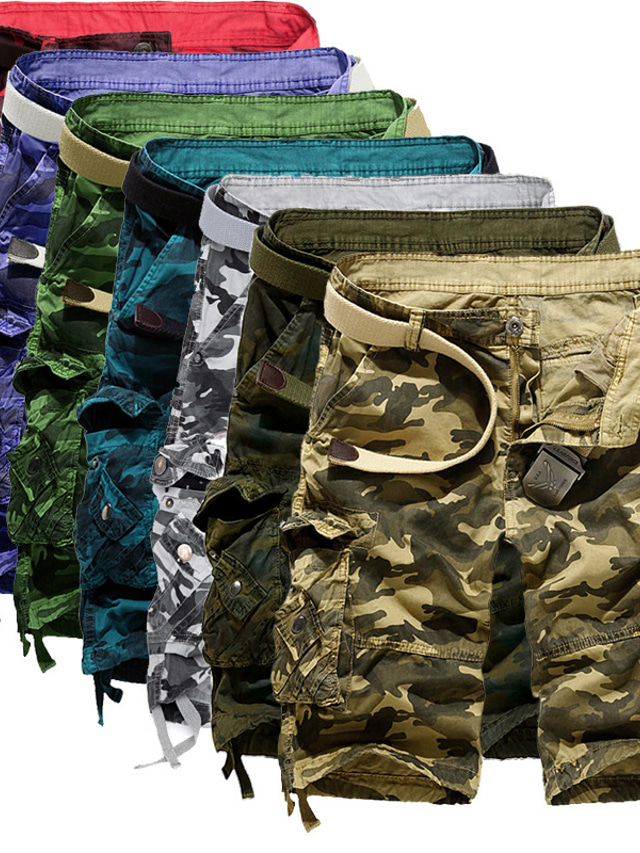 Herr Cargo-shorts Vandringsshorts Flera fickor Kamuflasje ...