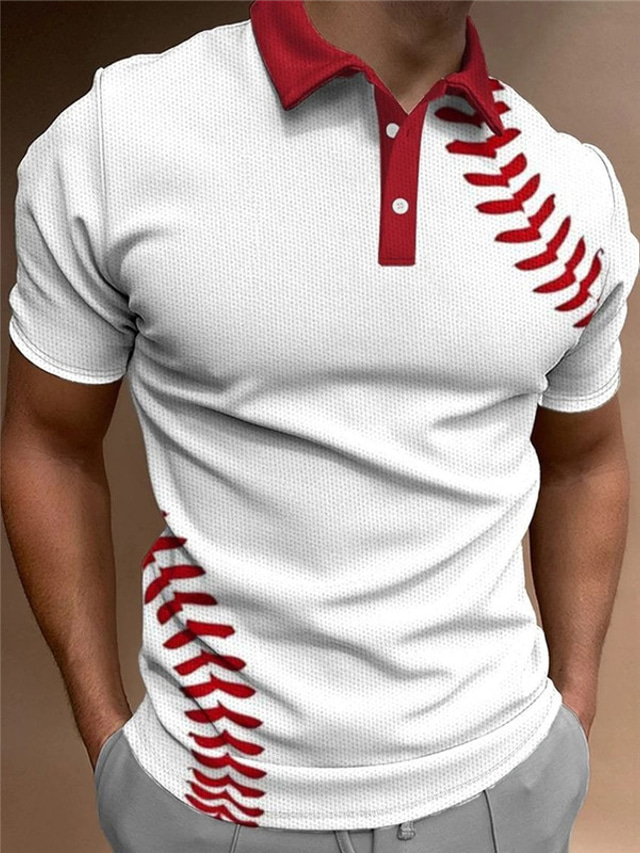 Geometry Men's Casual Print 3D Golf Polo Outdoor Casual Daily ...