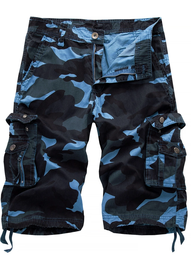 Herr Cargo-shorts Vandringsshorts Ficka Flera fickor Kamuflasje Komfort ...