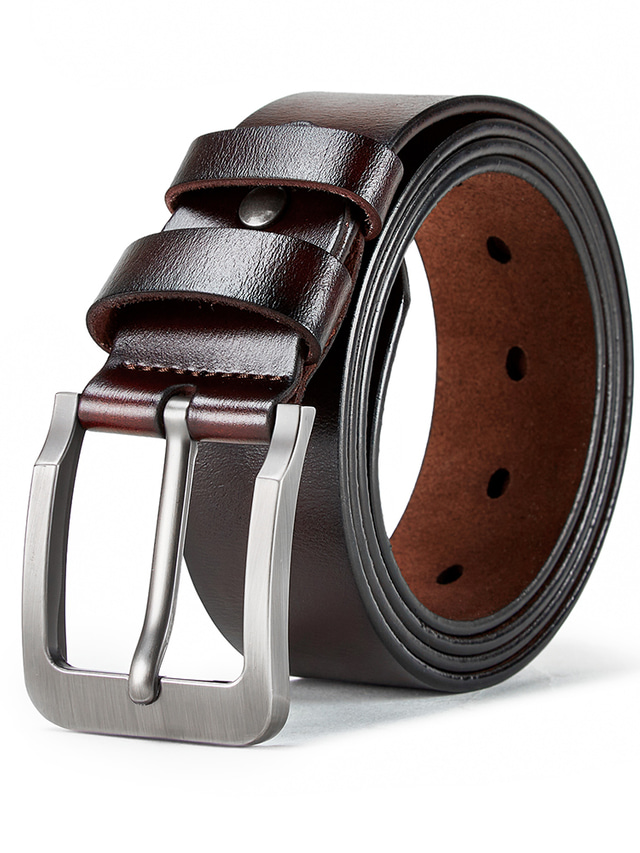 Men's Belt Calf Strap Men's belt Designer Belts Black Coffee Genuine ...