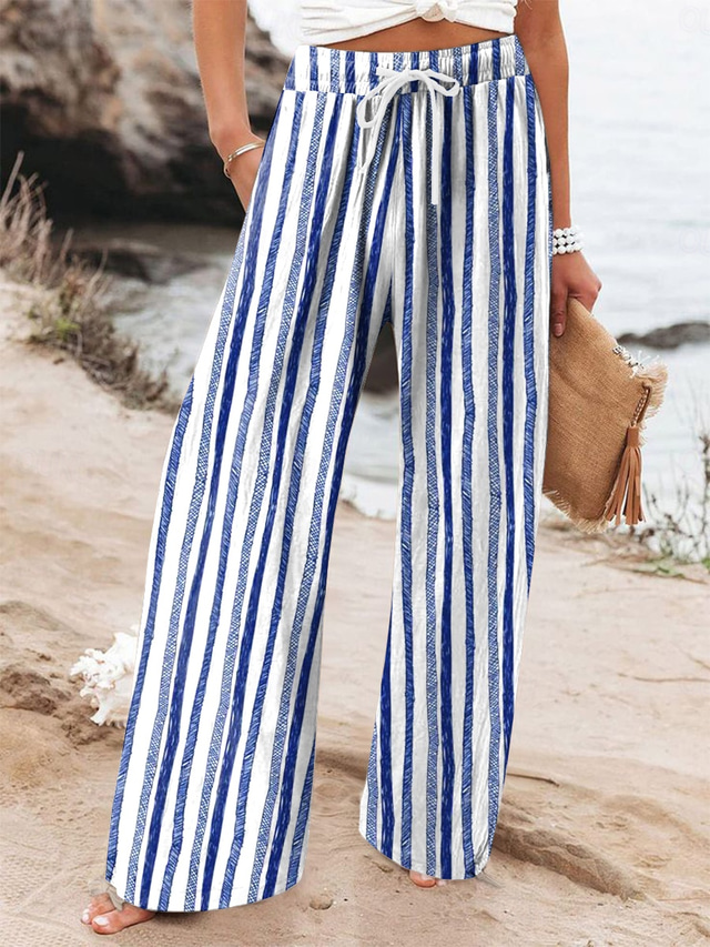 Women's Wide Leg Chinos Beach Shorts Vacation Fashion Casual Full ...