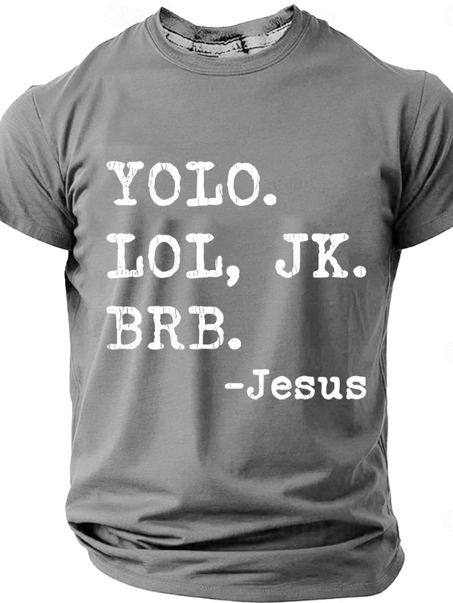Men's Bible YOLO LOL JK BRB Jesus Funny Humorous Sarcastic Christian ...